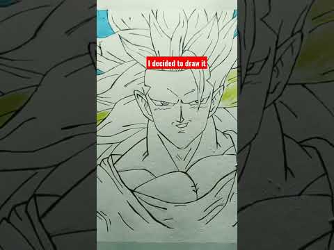 Oil Pastel Artwork Goku Ssj3 Shorts Anime Goku Dragonball