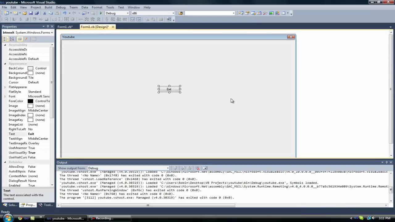 Visual Basic Use Of Buttons Part 1 Youtube