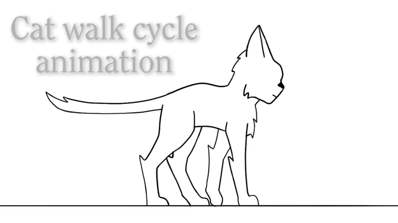 Cat Walk Cycle Animation First Attempt Youtube