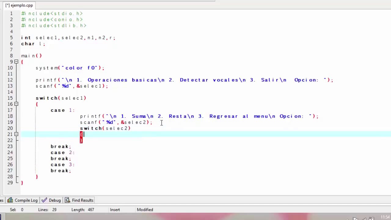 C Switch Menu Example At Tara Brothers Blog