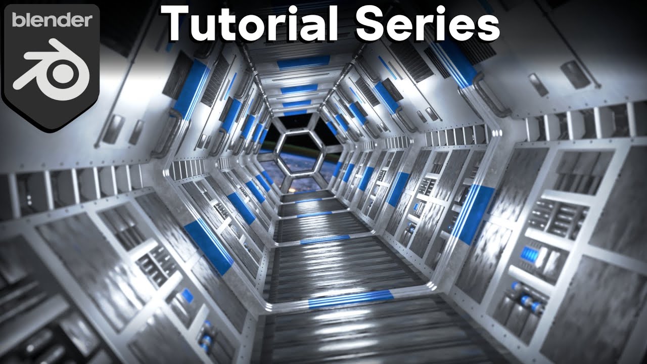 Space Station Corridor Course Trailer Blender Tutorial Series Youtube