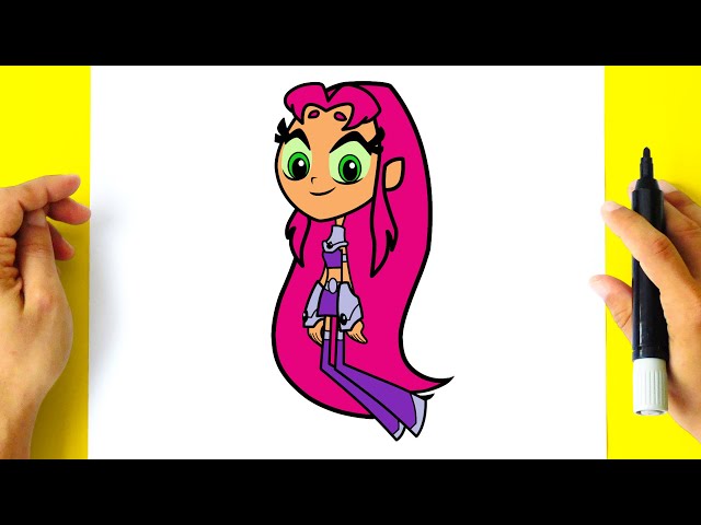 How To Draw Starfire Teen Titans Go Starfire And Robin Coloring Get