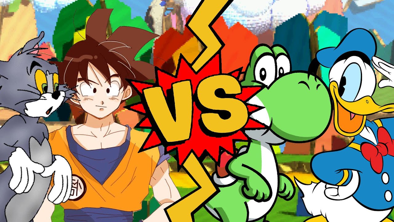 M U G E N Battles Goku Tom Cat Vs Donald Duck Yoshi Youtube