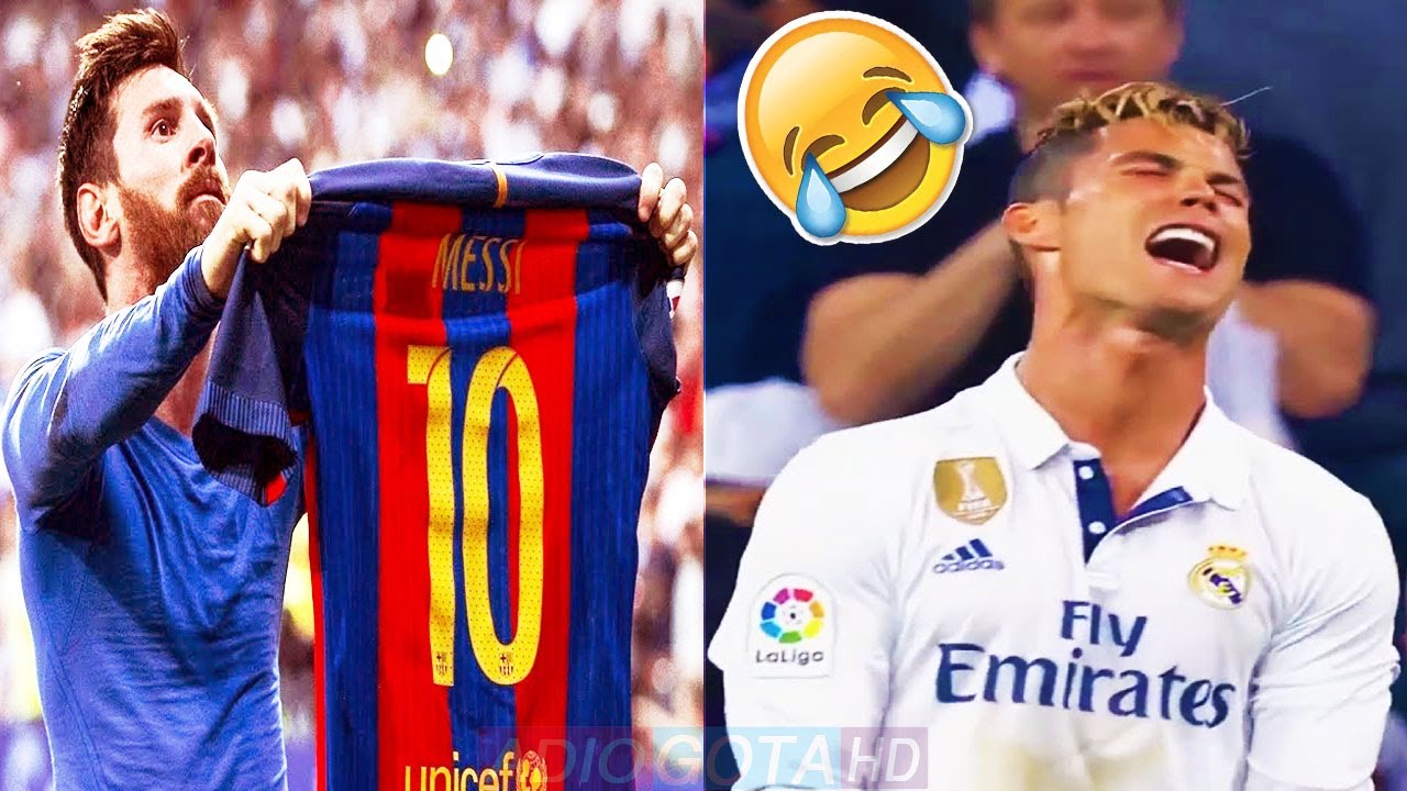 ألليلة ألتي دمر فيها ميسي ريال مدريد وأبكى رونالدو Ronaldo Crying