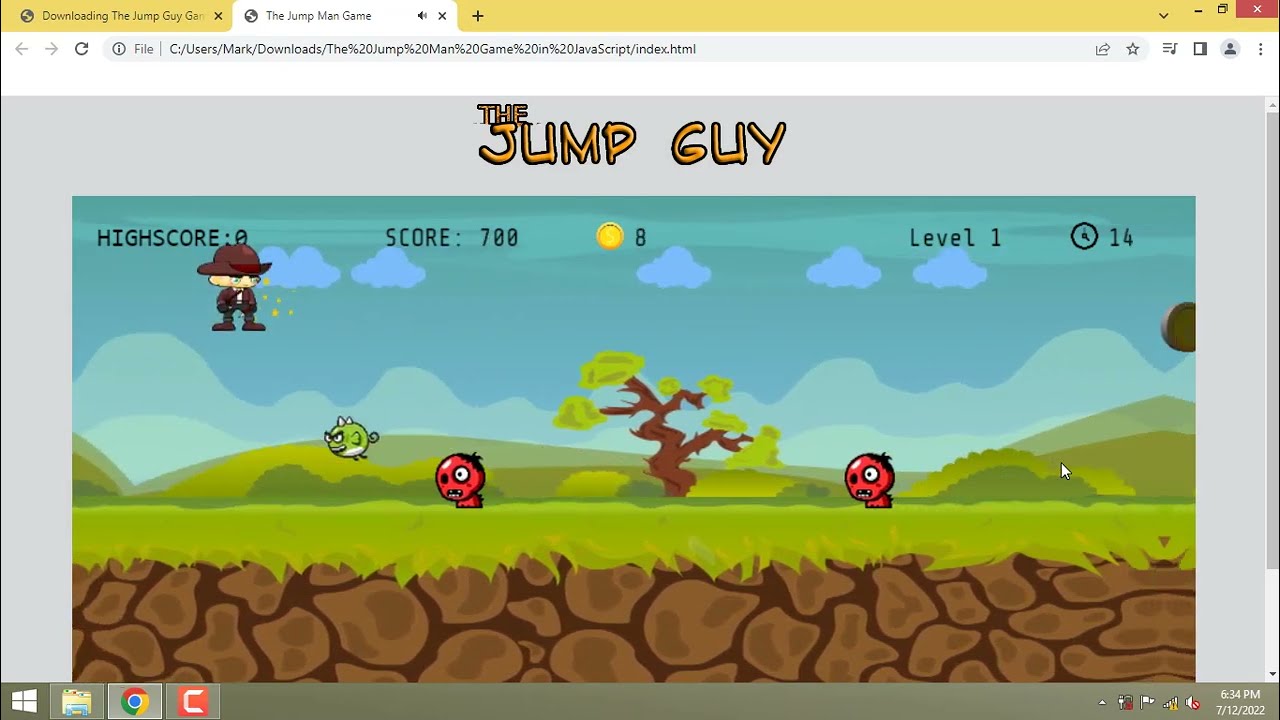 The Jump Guy Game In Javascript Youtube