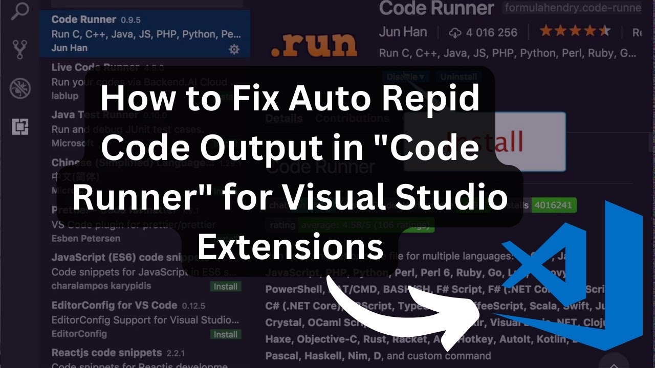 Code Runner Running Setup In Vs Code Extension Code Camp Bd Vscode