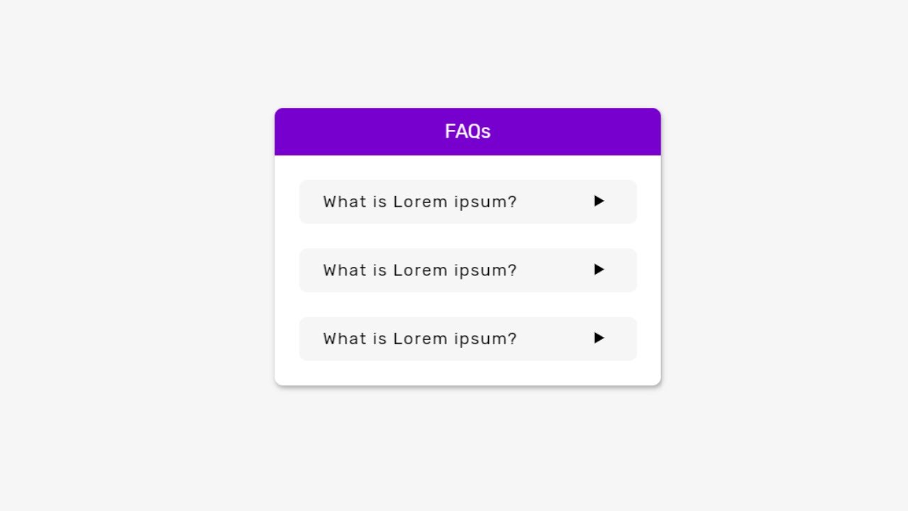 Faq Section Design Only Html Css Youtube