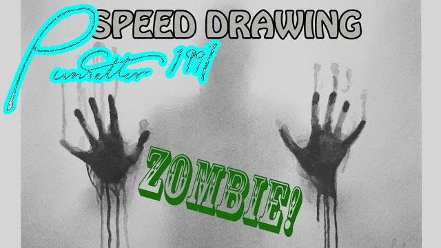 Speed Drawing Of A Zombie Creep Time Lapse The Walking Dead Youtube