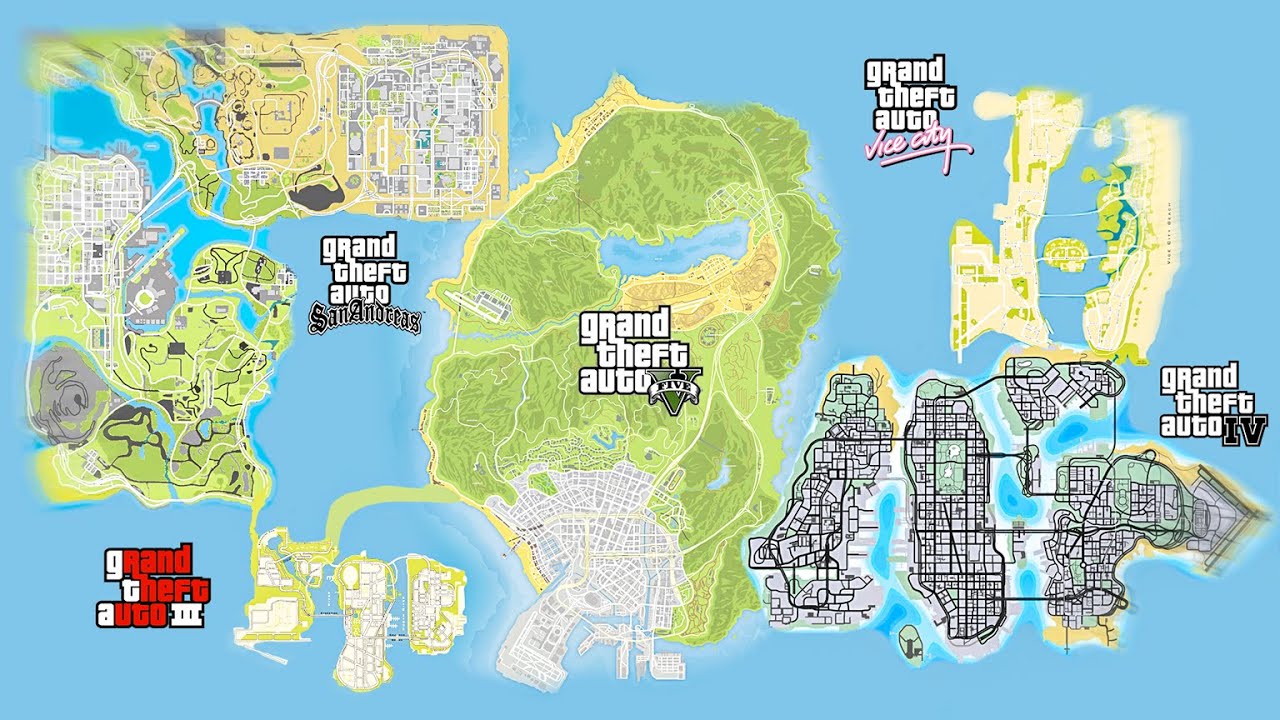 I Added Every Gta Map To Gta 5 Youtube