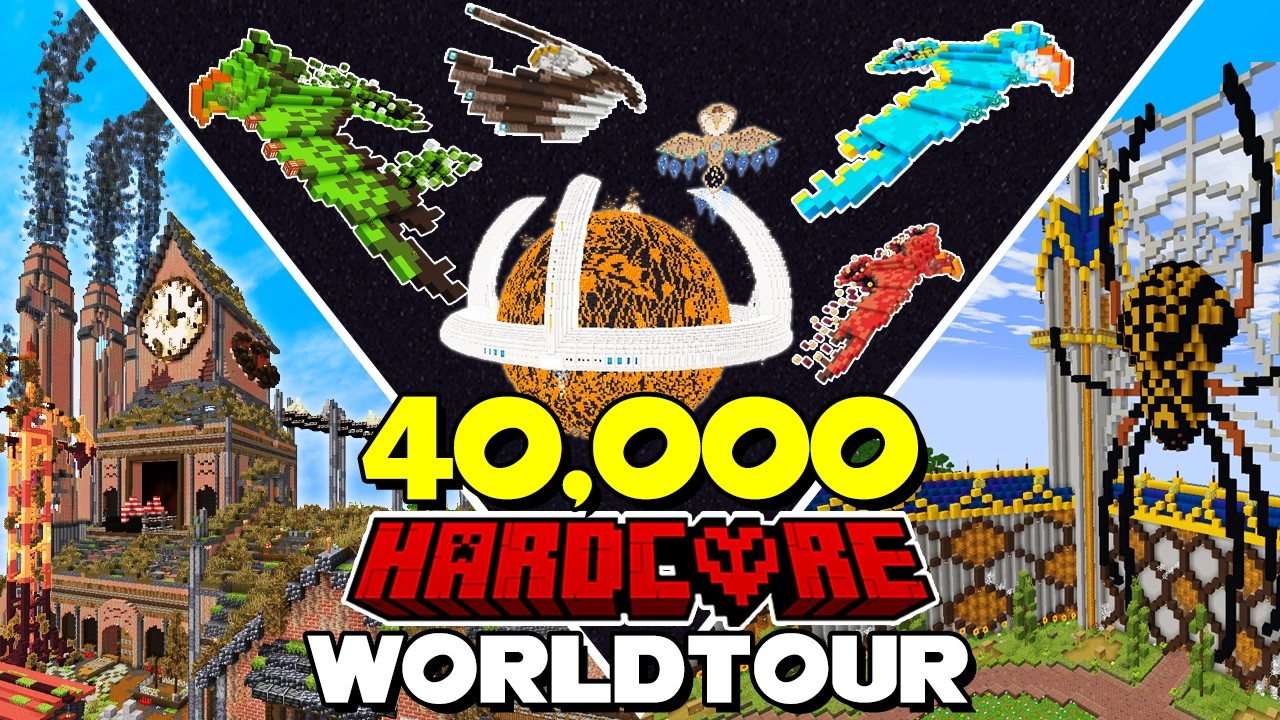 I Survived 40 000 Days In Hardcore Minecraft World Tour Youtube