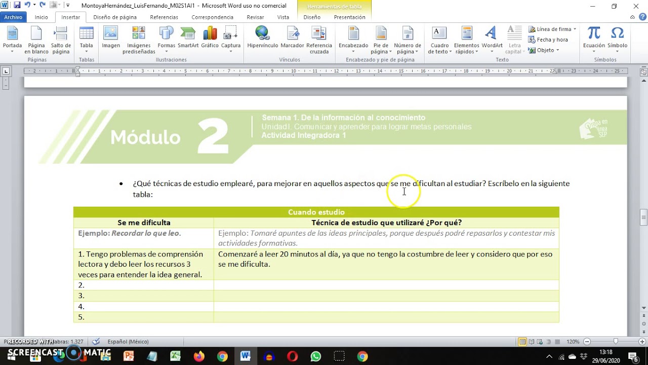 Tutorial Actividad Integradora 1 Módulo 2 Youtube