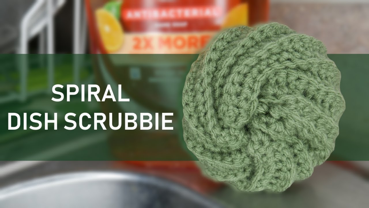 Crochet Spiral Dish Scrubbie Tutorial Cc Youtube