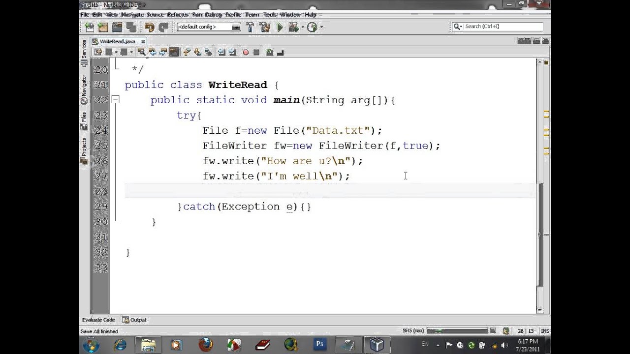 Java Write File With Filewriter Youtube