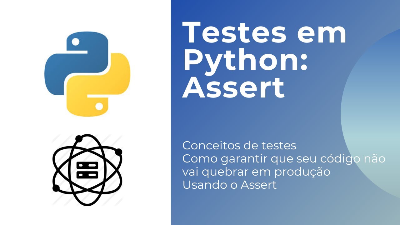 Testes Em Python Assert Youtube