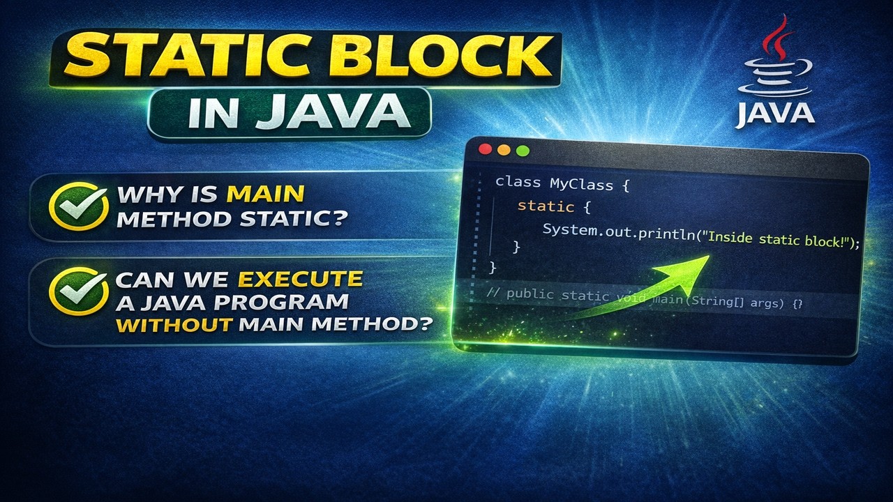 Static Block In Java Static Keyword How To Use Static Block In Java