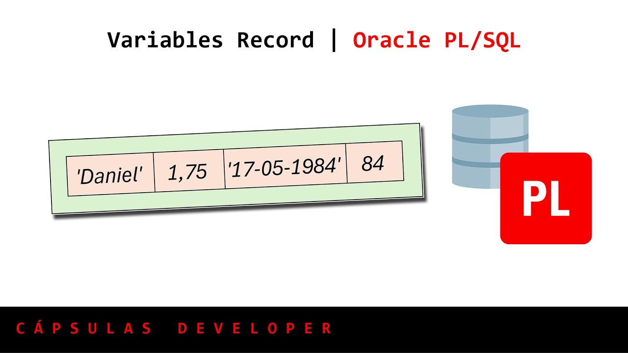 Variables Record Registro Oracle Pl Sql Youtube