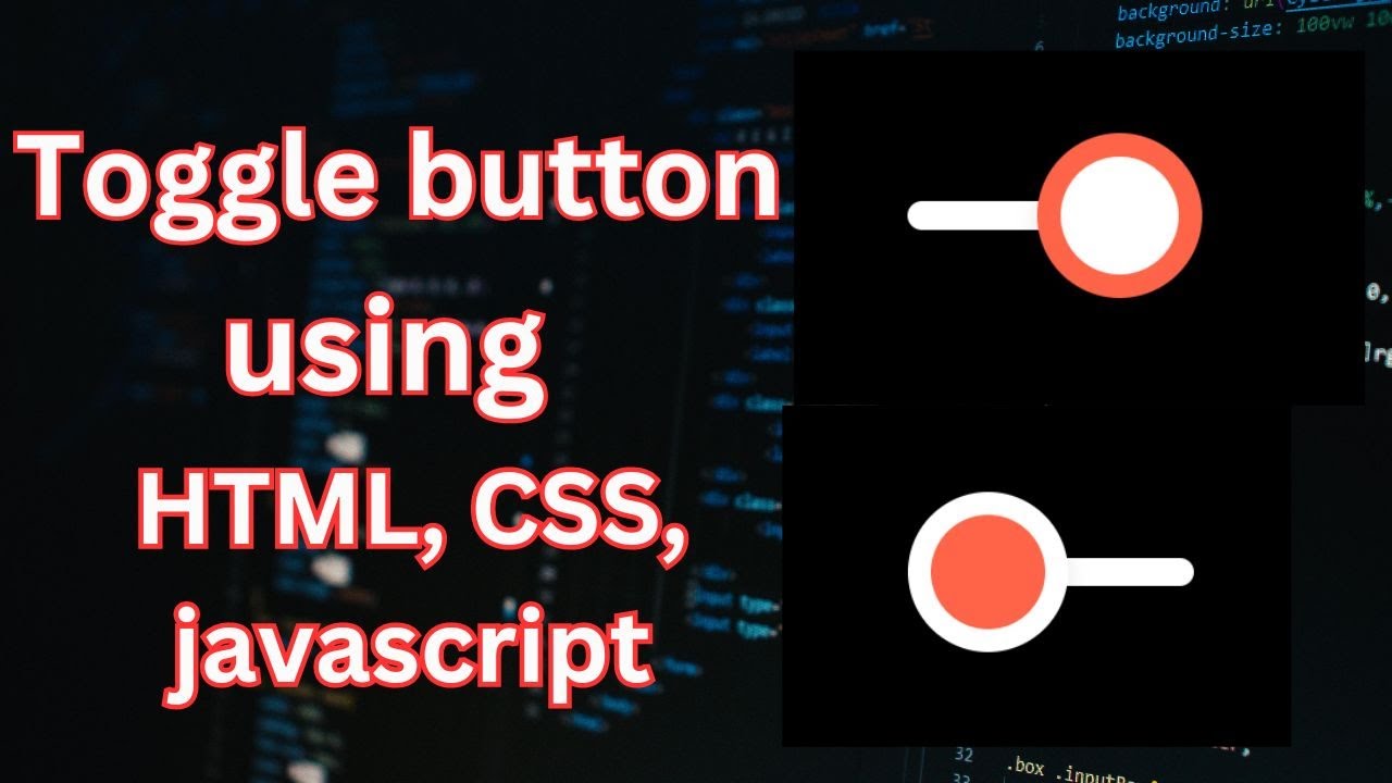 How To Create Animated Toggle Button Using Html Css And Javascript