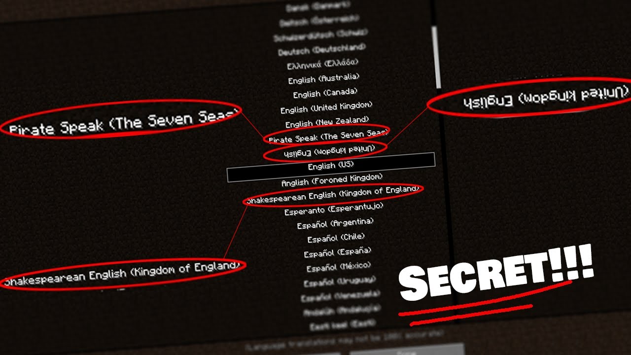 5 Secret Languages In Minecraft Youtube