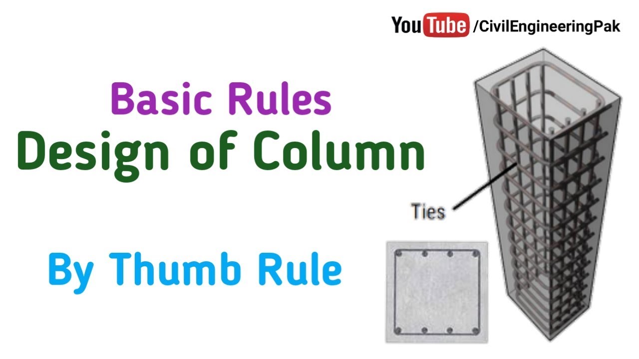 Basic Rules For Design Of Column Thumb Rule Civil Engineering Youtube