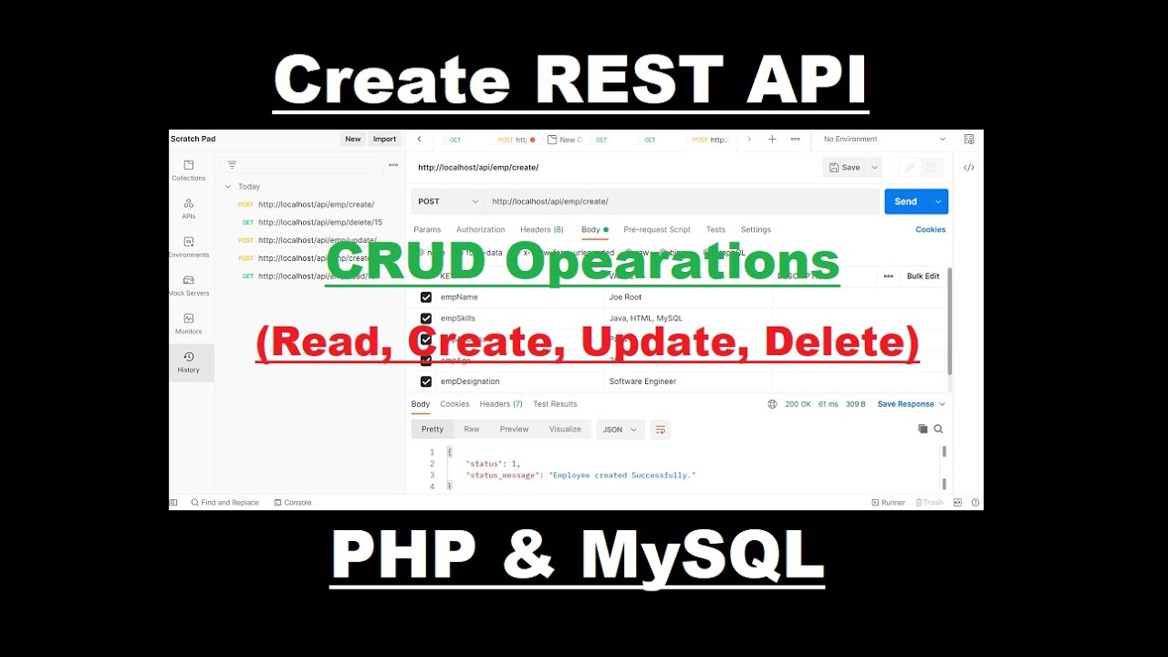 Create Simple Rest Api Using Php Mysql Php Projects Youtube