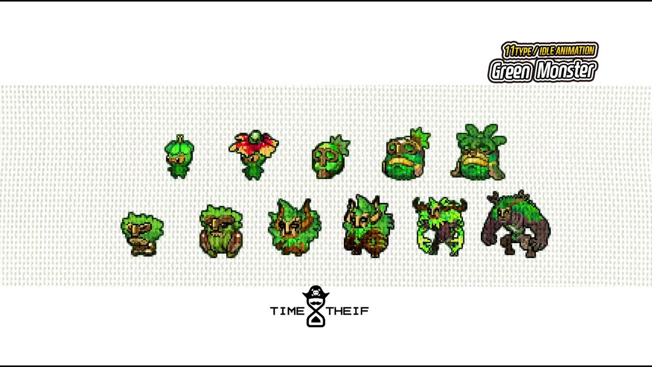 Pixel Art Evolution Monster Pack1 Youtube