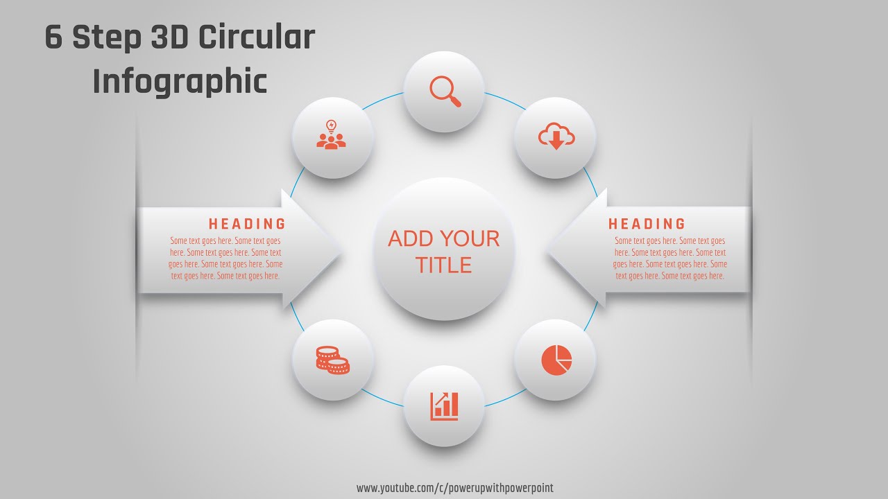 43 Powerpoint Create 6 Step 3d Shadow Effect Circular Infographicрџ ґрџ ґ