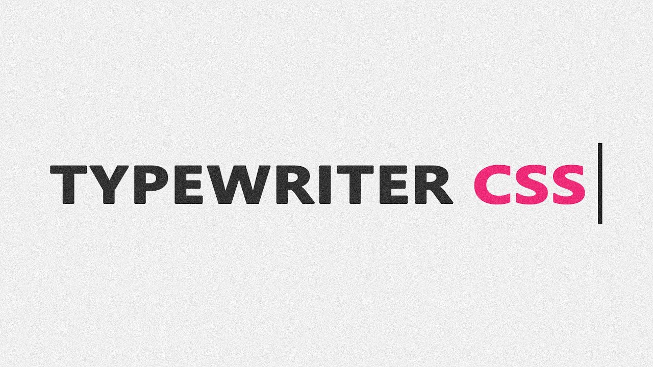 Typewriter Animation In Css Youtube