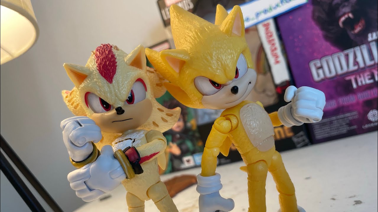 Super Sonic Vs Super Shadow Stop Motion Youtube
