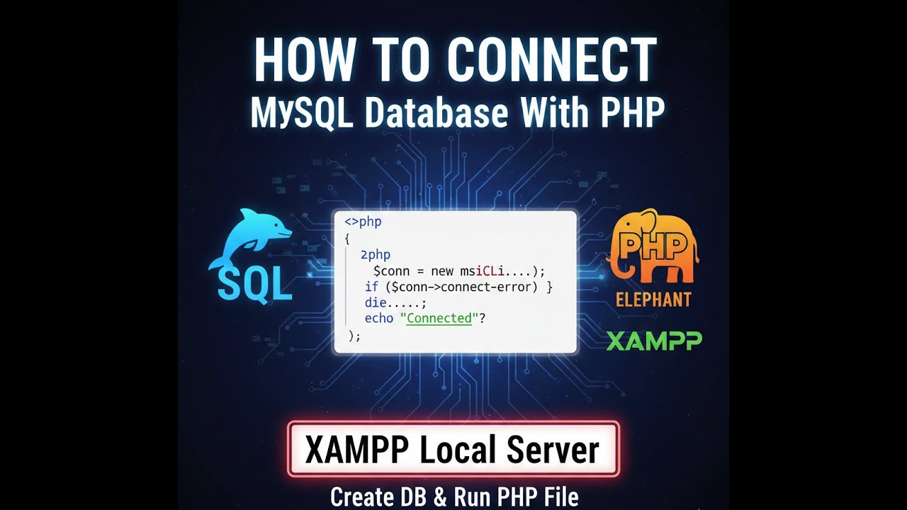 How To Connect Mysql Database With Php Create Mysql Database Run