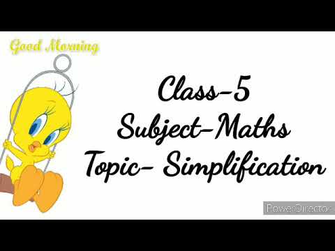Simplification Class 5 Youtube