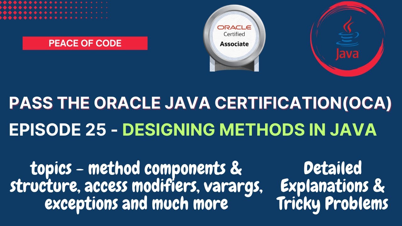 Java Certification Oca Methods In Java All Concepts Questions