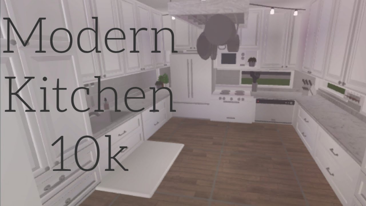 Modern Kitchen 10k Bloxburg Speedbuild Youtube