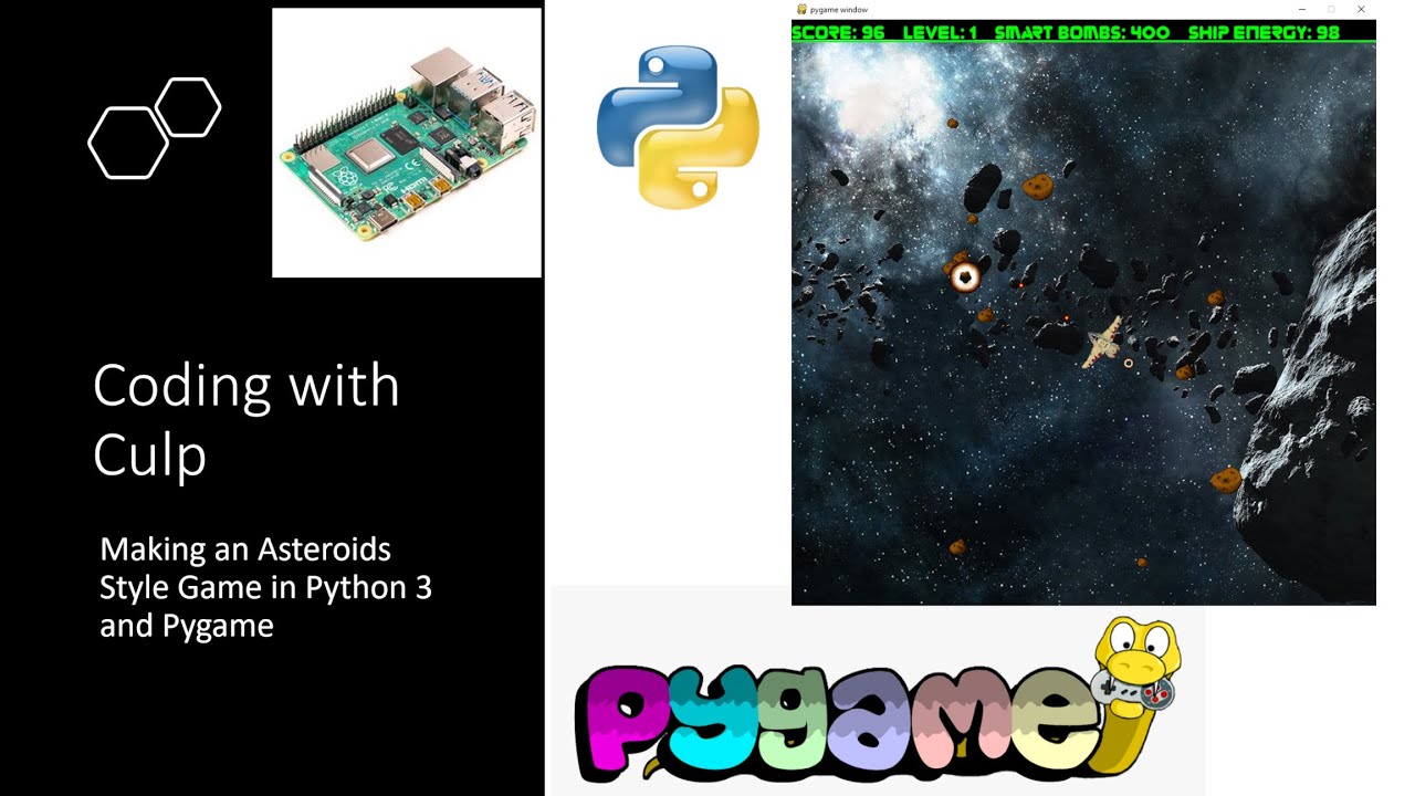 Making An Asteroids Style Game In Python And Pygame Part 1 Youtube