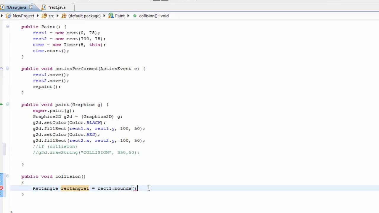 Collision Detection In Java The Basics Youtube