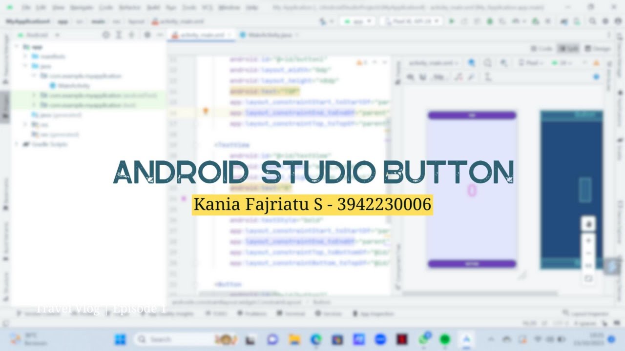 Android Studio Button Youtube