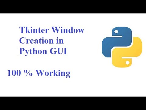 Tkinter Window Creation In Python Gui Youtube
