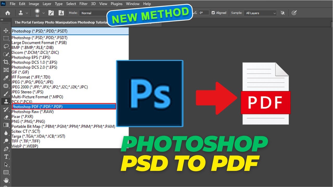 How To Convert Photoshop Psd To Pdf 2024 Tutorial For Beginner Youtube