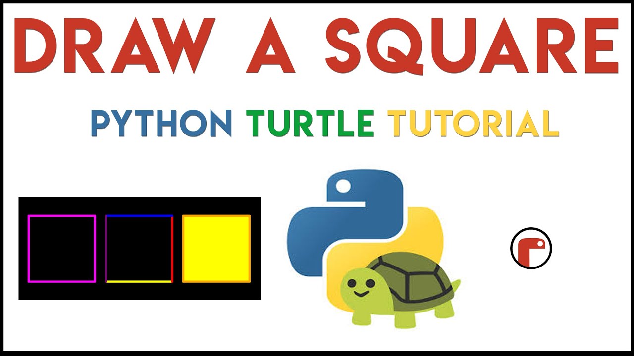 Python Turtle Code A Square Tutorial Youtube