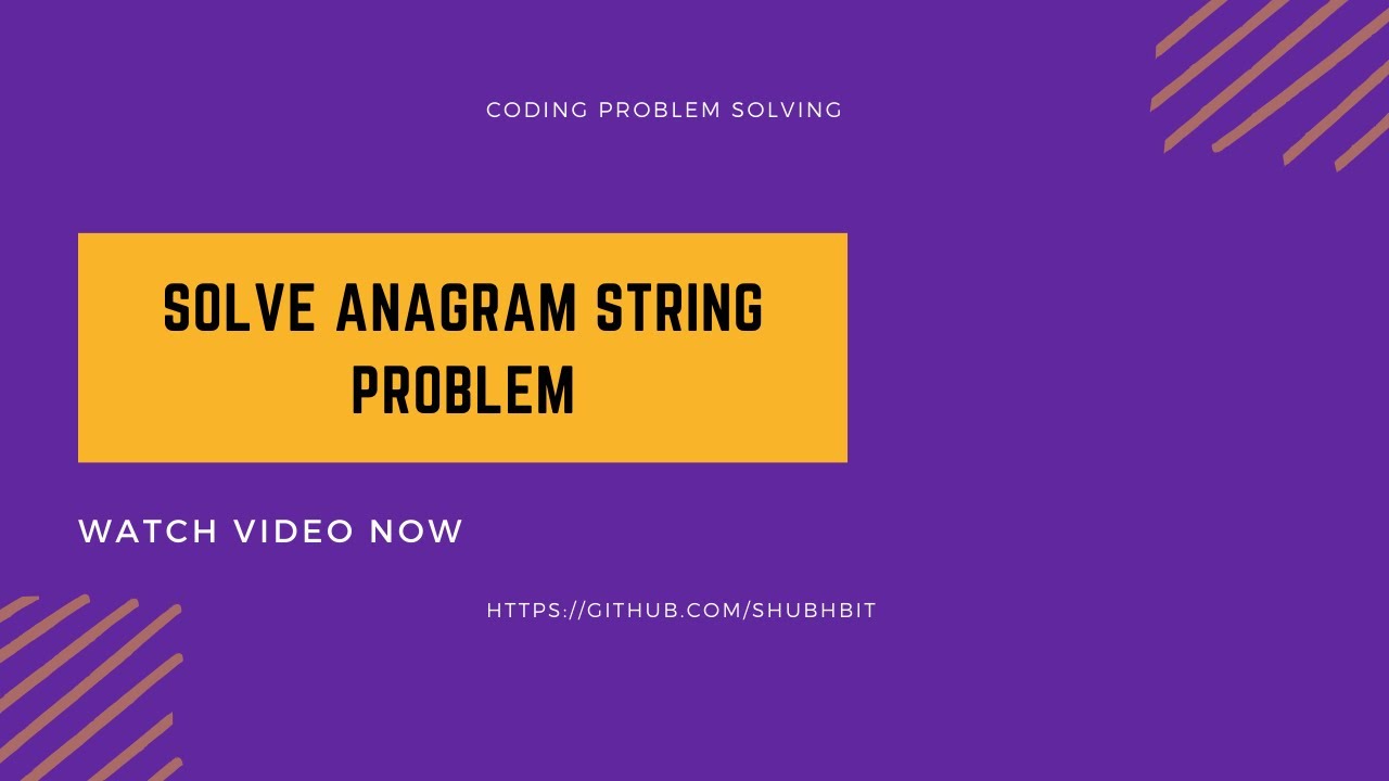 Solving Anagrams In Python Efficient Function Tutorial Youtube