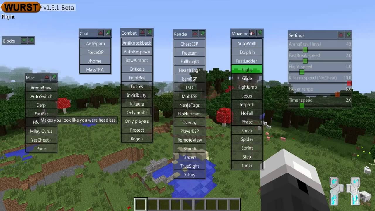 Minecraft Wurst Hack Client Pooterteach