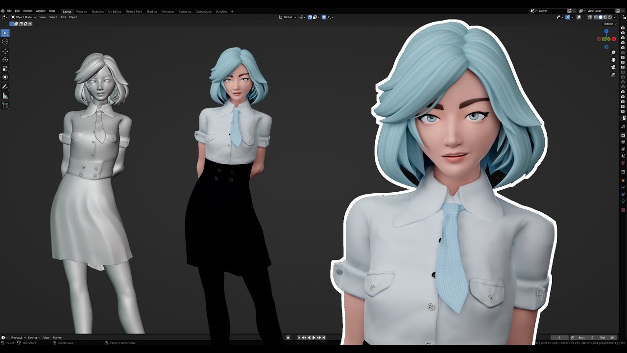 Blender Character Sculpting Timelapse And Modeling Process Part 1
