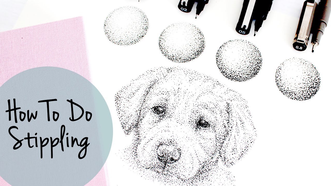 How To Do Stippling Draw A Puppy With Pen Ink L Pointillism Dotwork