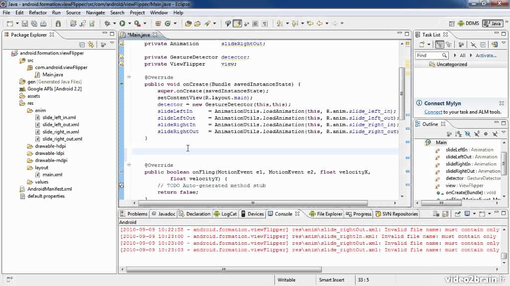 Android Viewflipper Youtube