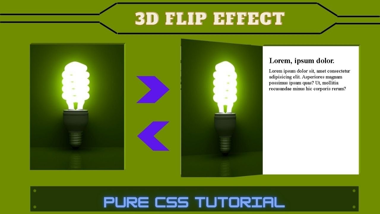 Flip Css Animation 3d Flip Effect Card Hover Effect Css Css