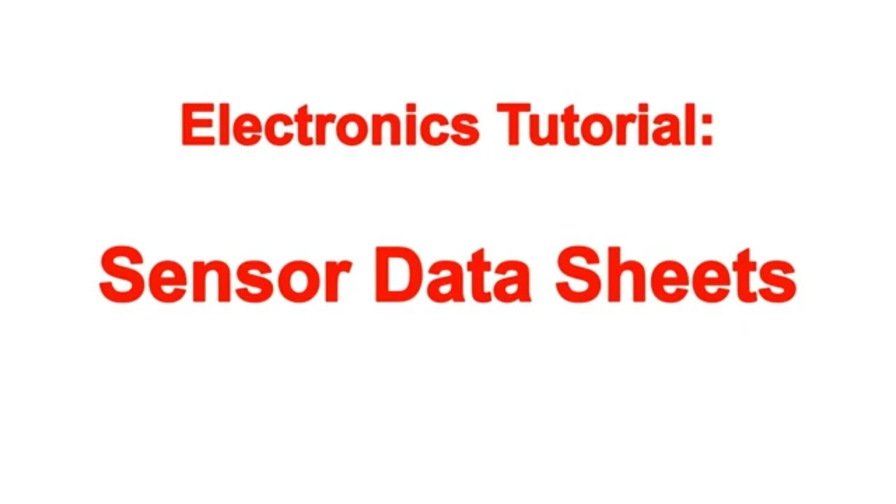 Reading And Understanding Sensor Datasheets Electronics Tutorial
