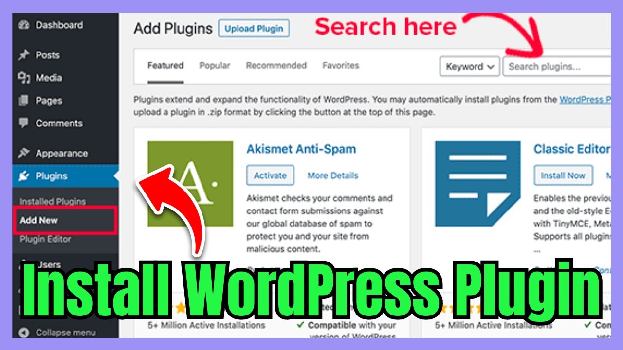 How To Install Wordpress Plugin Beginners Tips Youtube