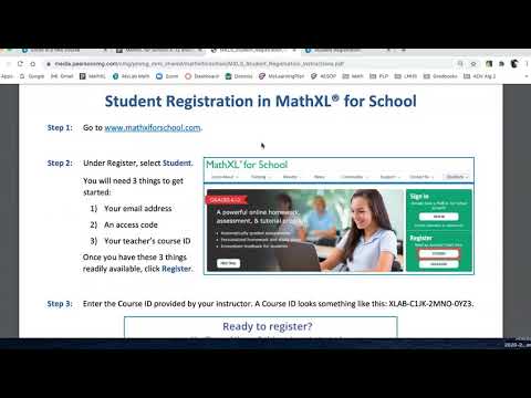 Set Up A Mathxl Account Enroll In Course Youtube