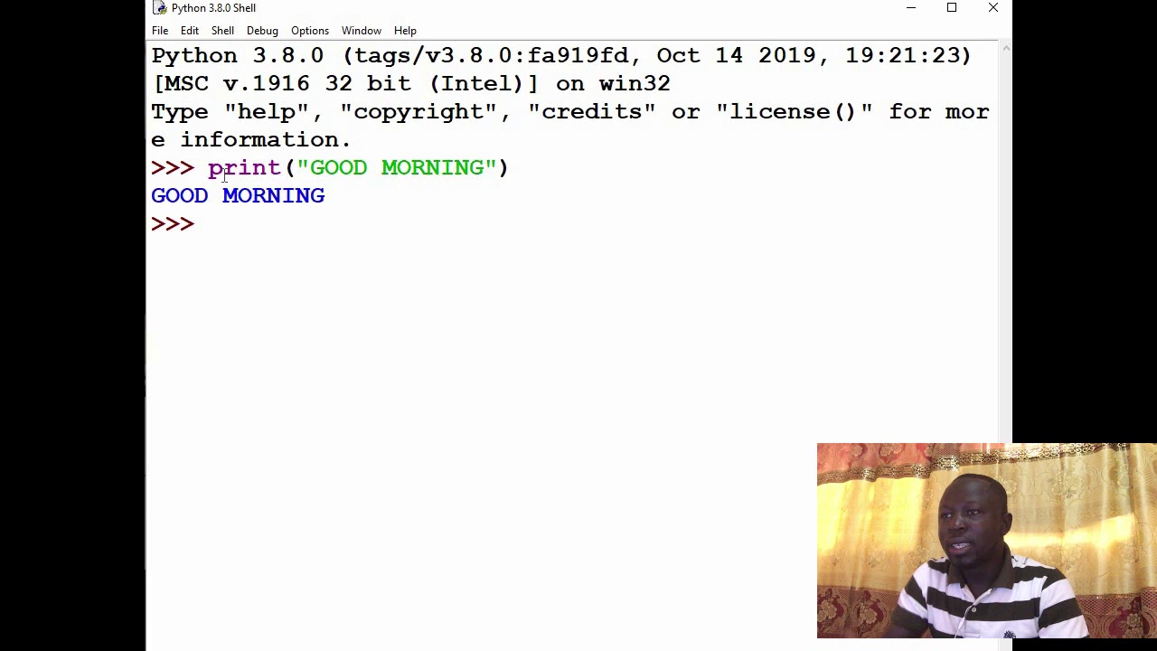 My First Python Program Python From Scratch Youtube