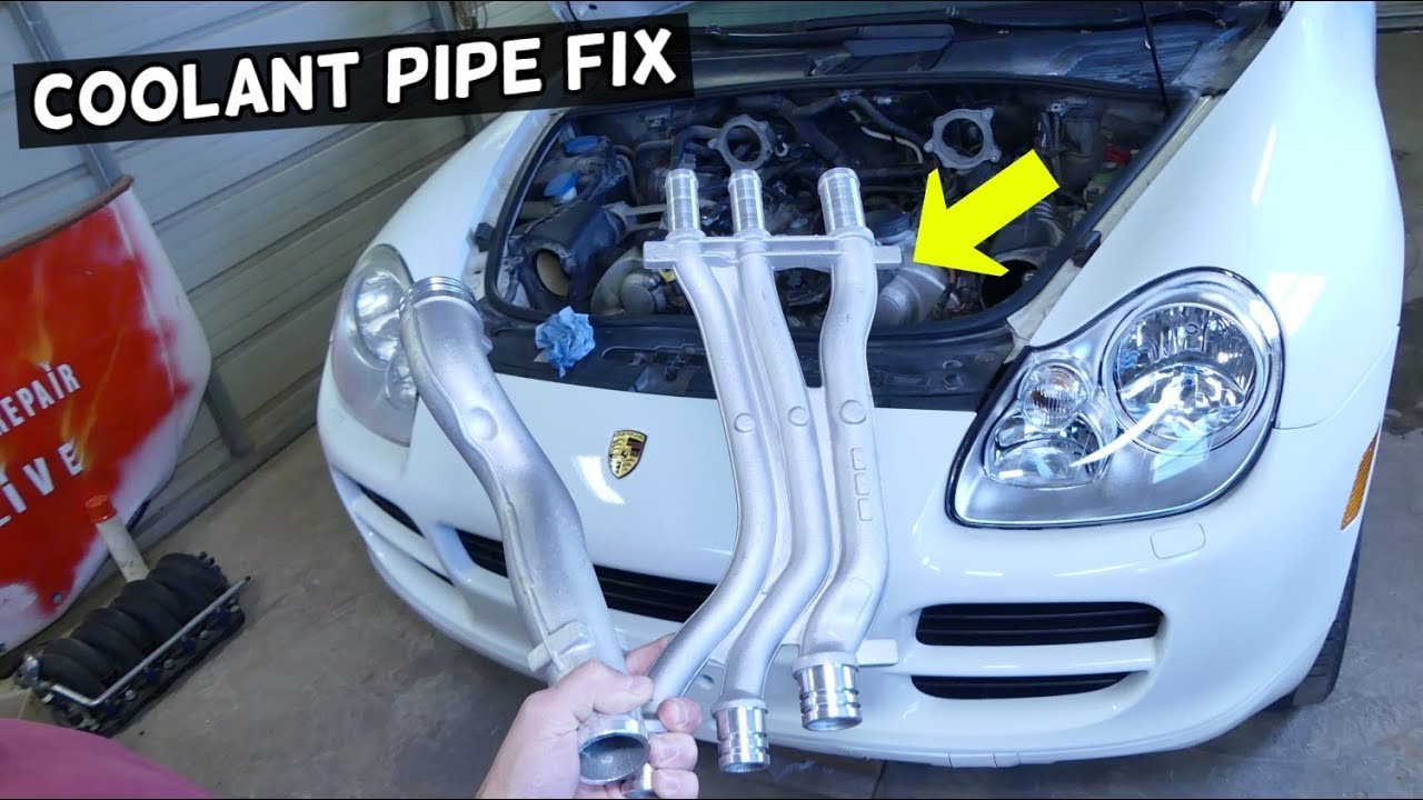 Porsche Cayenne Coolant Pipe Replacement Coolant Leak Fix Youtube