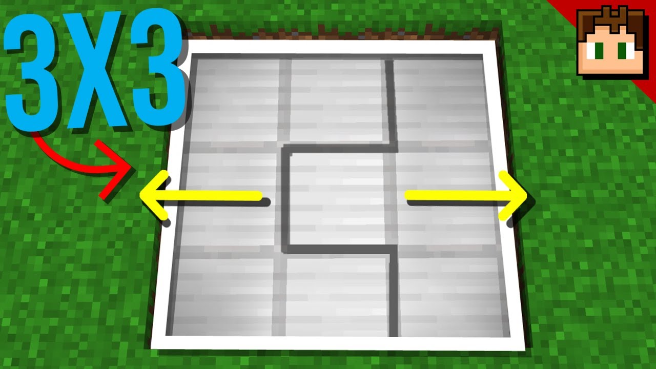 Minecraft Bedrock Easy 3x3 Flush Trapdoor 1 21 Tutorial Youtube